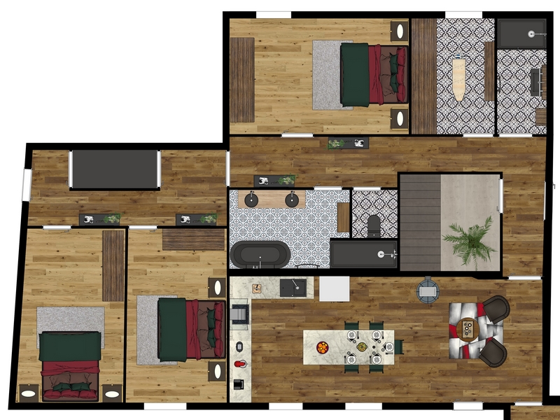 Architecture d'Intérieur 3DVersion Réaliste 3DPlans d'Implantation et ...